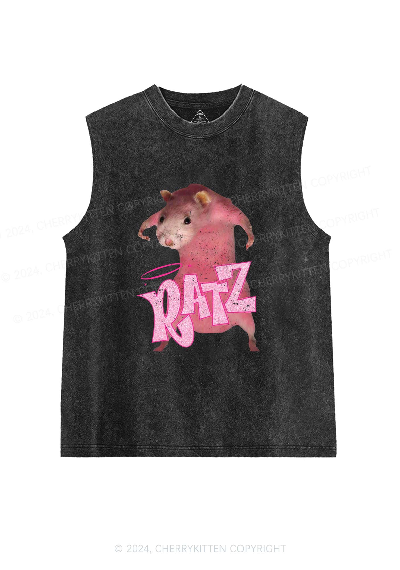 Cherrykitten Pink Ratz Y2K Washed Tank Cherrykitten for Sale