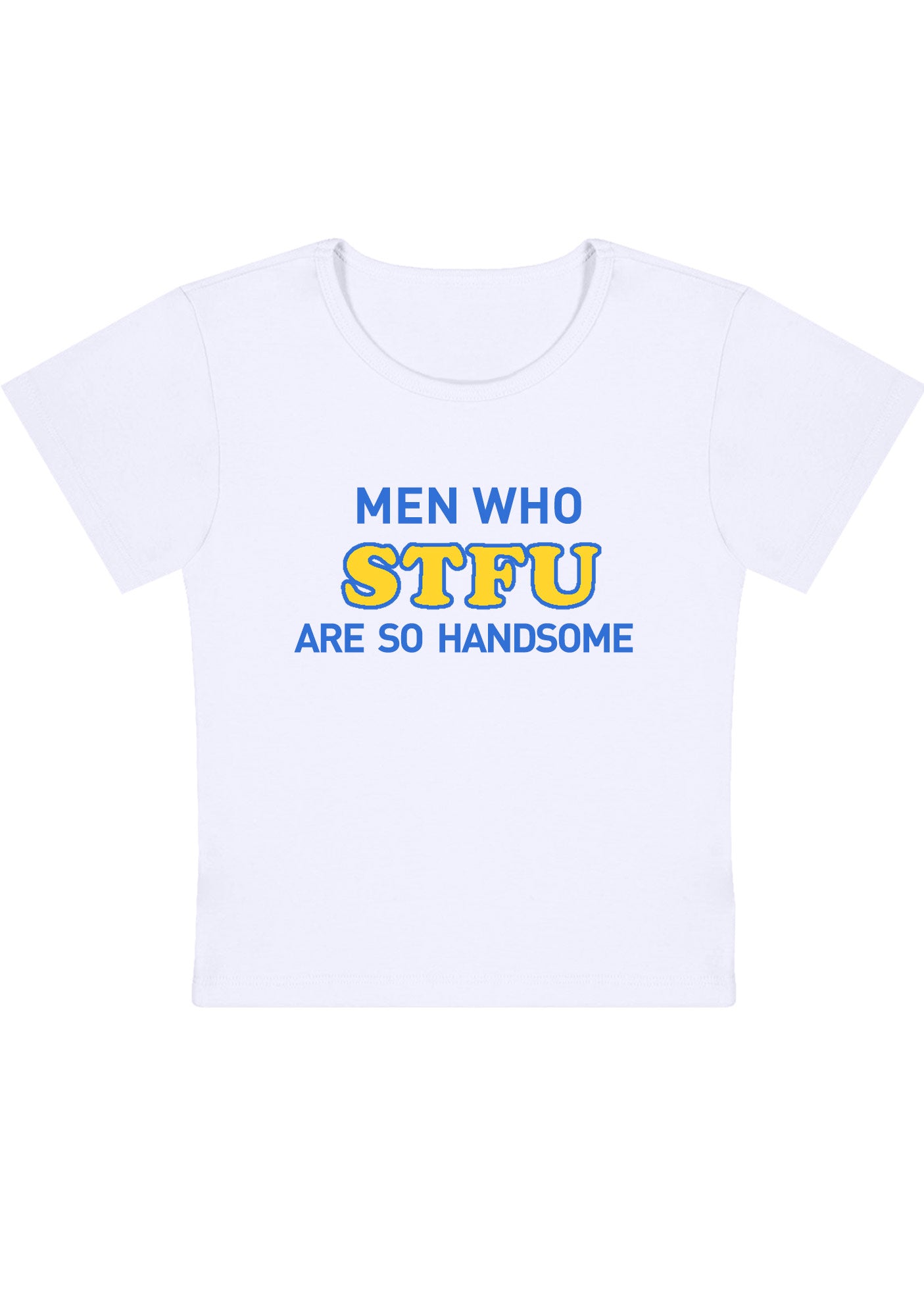 Cherrykitten Men Who STFU Are So Handsome Y2K Baby Tee for Sale