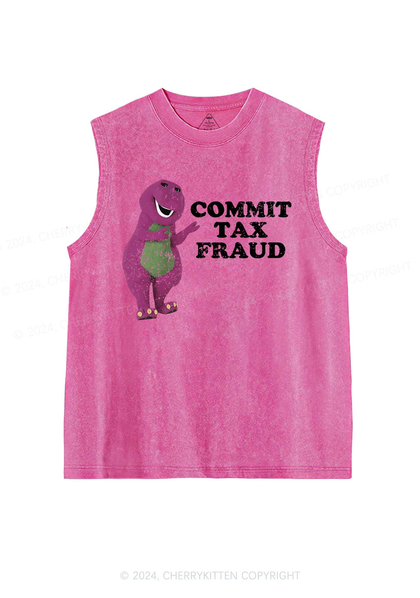 Cherrykitten Commit Tax Fraud Y2K Washed Tank Cherrykitten for Sale