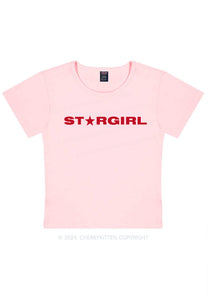 Cherrykitten Red Stargirl Y2K Baby Tee Cherrykitten for Sale